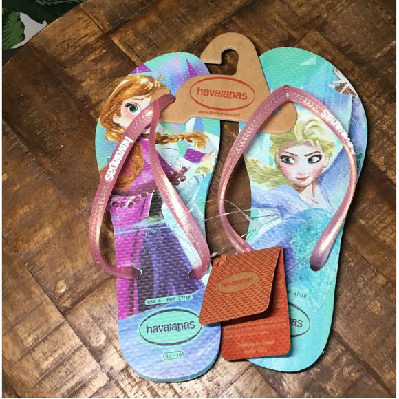Havaianas | Shoes | Disney Frozen Anna And Elsa Havaianas Flip Flops ...